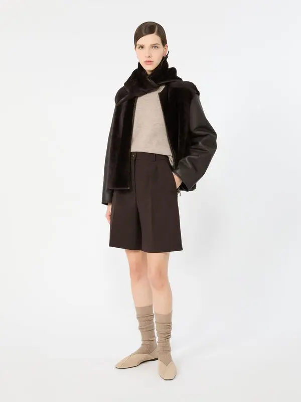 Max Mara Double Woollen Cloth Bermuda Shorts