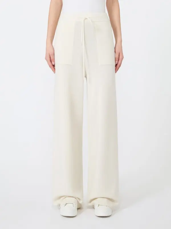 Max Mara Wide Cashmere Yarn Trousers