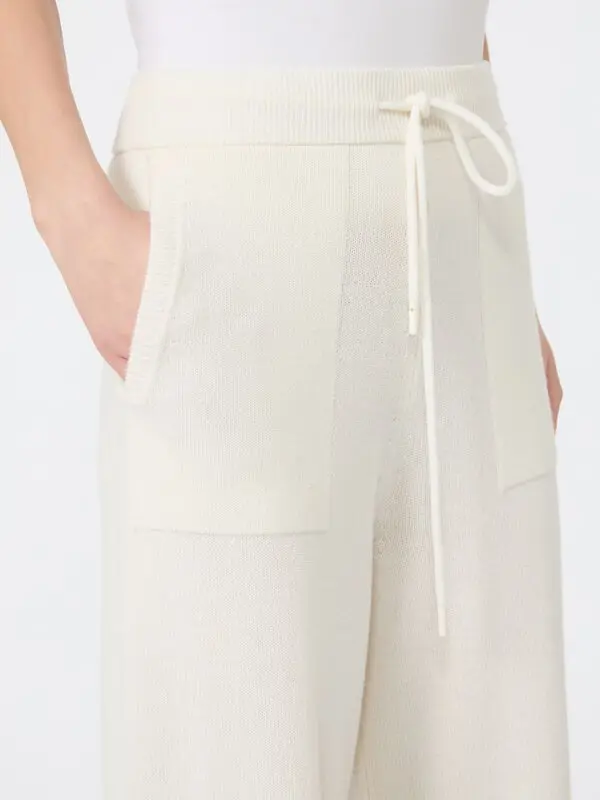 Max Mara Wide Cashmere Yarn Trousers