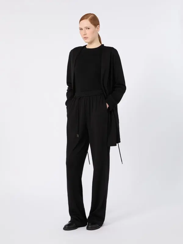 Max Mara Wool Yarn Sweater With Embossed Logo Detail
