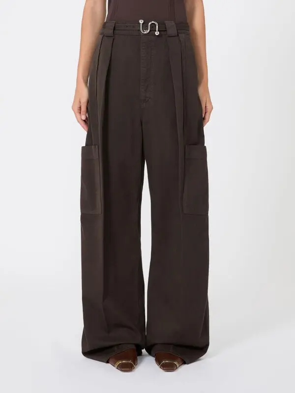 Max Mara Oversized Cotton Cargo Trousers
