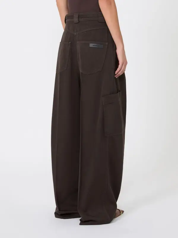 Max Mara Oversized Cotton Cargo Trousers