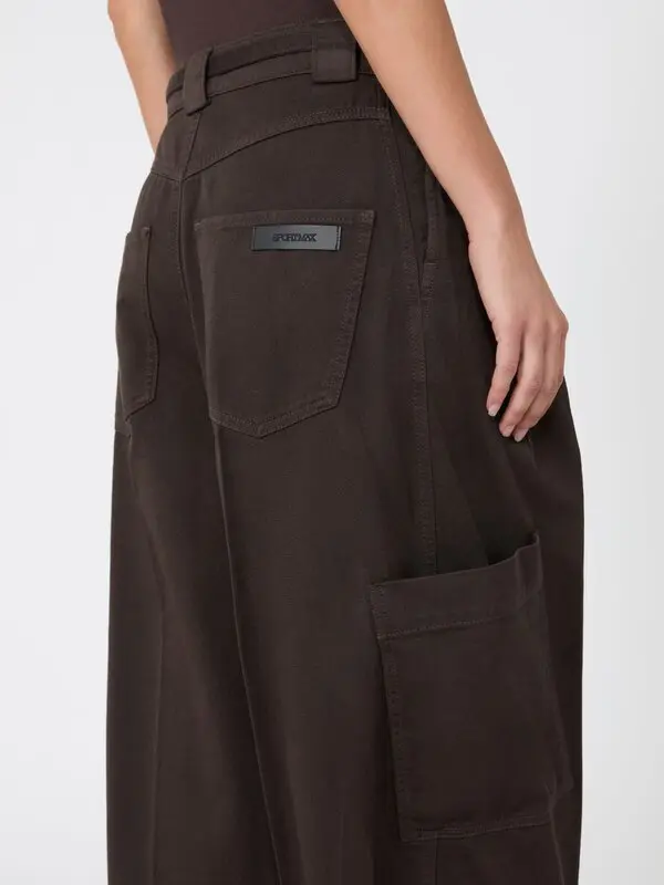 Max Mara Oversized Cotton Cargo Trousers