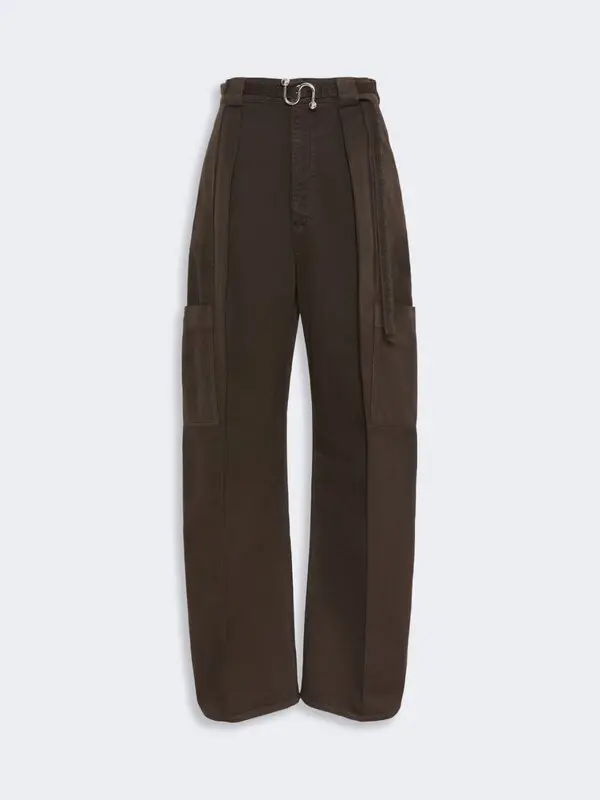 Max Mara Oversized Cotton Cargo Trousers