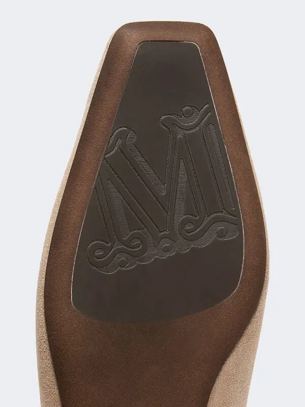 Max Mara Split Leather And Nappa Leather Ballet Flats