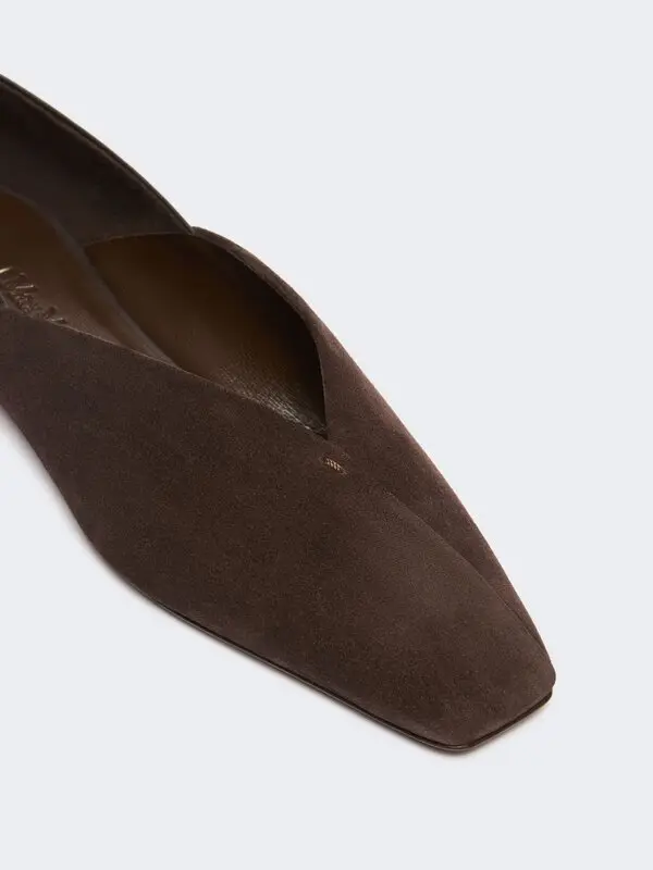 Max Mara Split Leather And Nappa Leather Ballet Flats