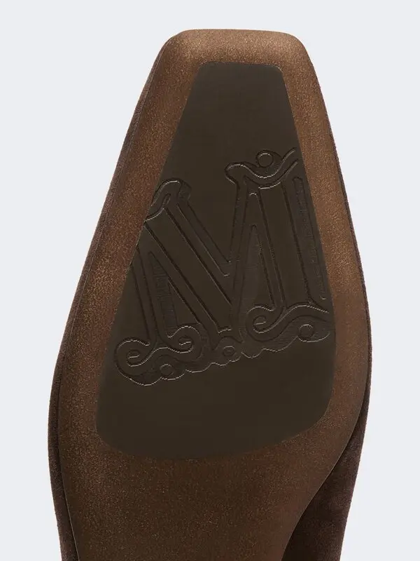 Max Mara Split Leather And Nappa Leather Ballet Flats