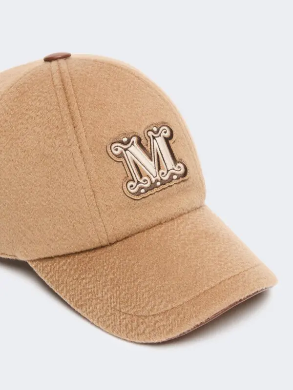 Max Mara Cashmere Double Drap Baseball Cap