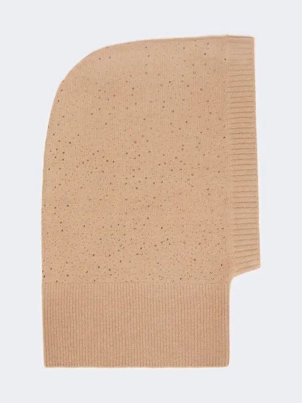 Max Mara Cashmere And Rhinestone Embellished Balaclava - Camel