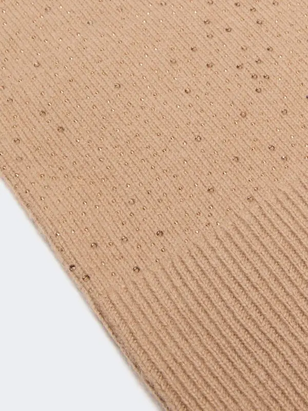 Max Mara Cashmere And Rhinestone Embellished Balaclava - Camel