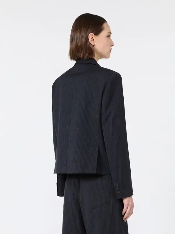 Max Mara Wool And Cotton Gabardine Blazer
