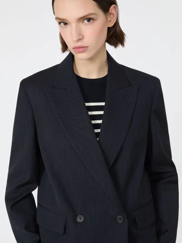 Max Mara Wool And Cotton Gabardine Blazer