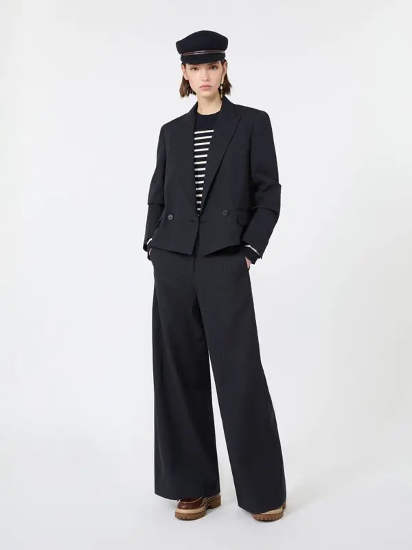 Max Mara Wool And Cotton Gabardine Blazer