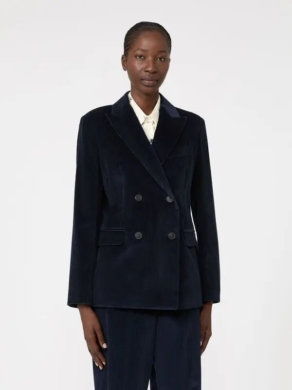 Max Mara Cotton Corduroy Velvet Blazer
