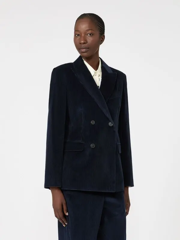 Max Mara Cotton Corduroy Velvet Blazer