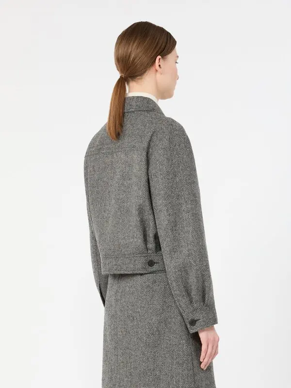 Max Mara Cropped Wool Blend Jacket