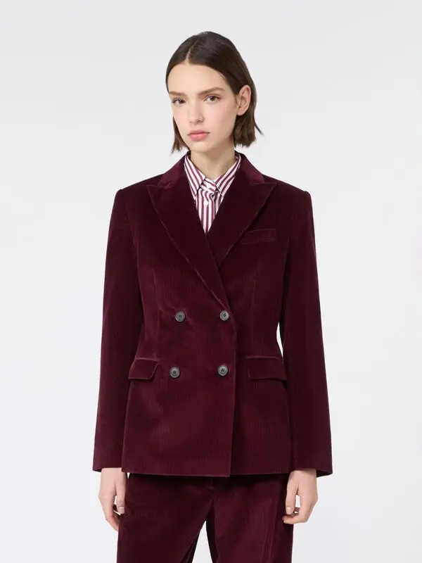 Max Mara Cotton Corduroy Velvet Blazer