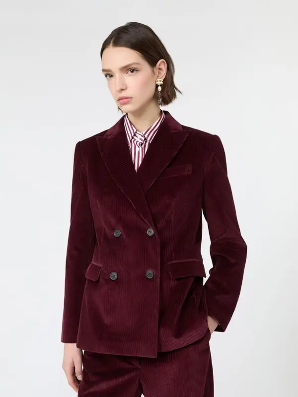 Max Mara Cotton Corduroy Velvet Blazer