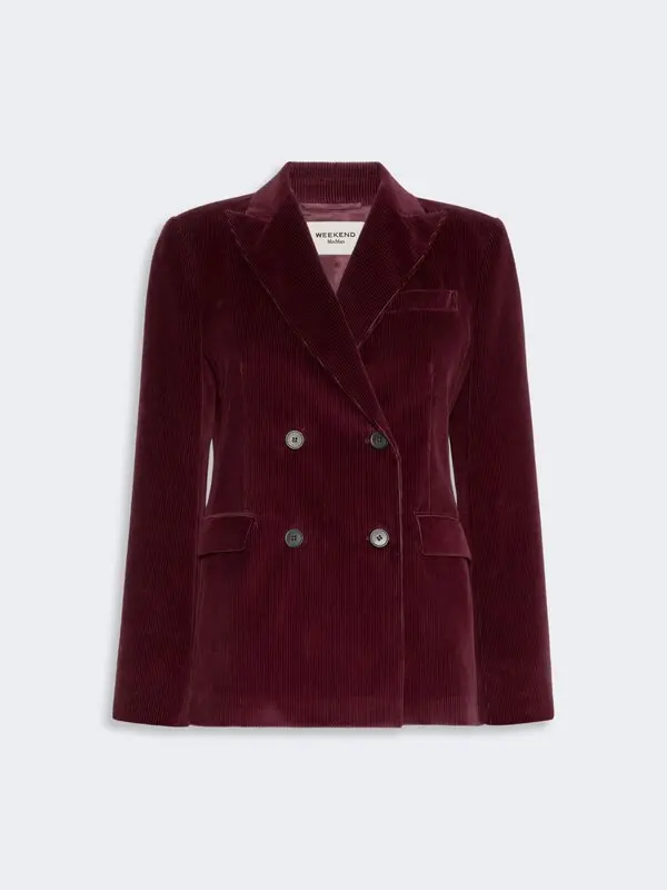 Max Mara Cotton Corduroy Velvet Blazer