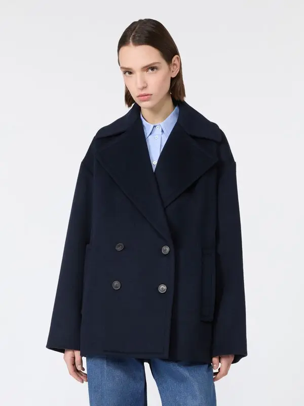 Max Mara Double-sided Wool Double-breasted Pea Coat