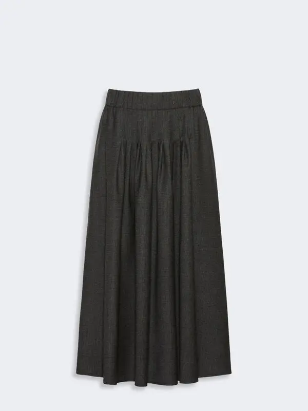 Max Mara Stretch Wool Flannel Skirt