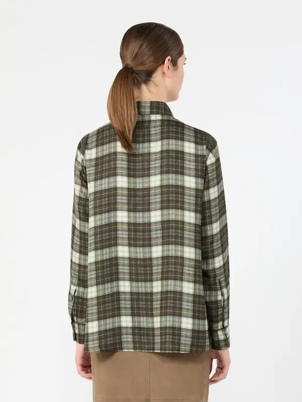 Max Mara Checked Silk Twill Shirt
