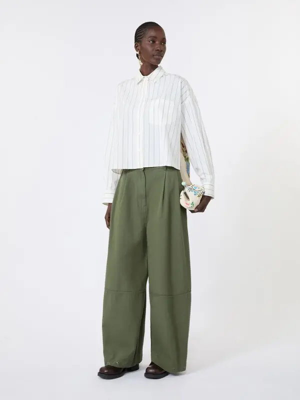 Max Mara Cotton Shirt With A Contrasting Back