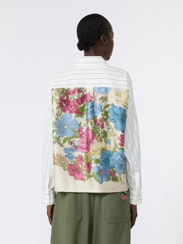 Max Mara Cotton Shirt With A Contrasting Back