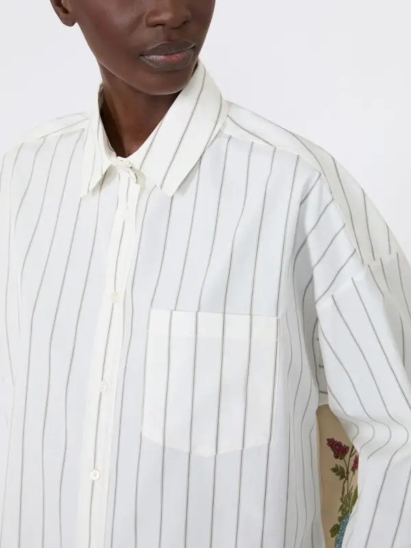 Max Mara Cotton Shirt With A Contrasting Back