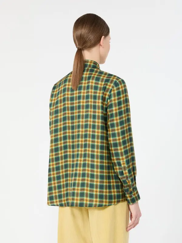 Max Mara Checked Silk Twill Shirt