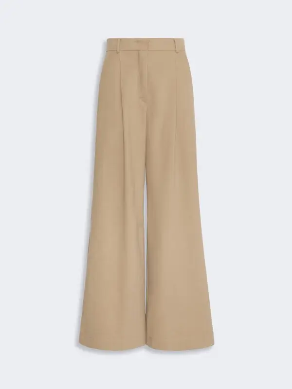 Max Mara Wide Trousers In Cotton Drill