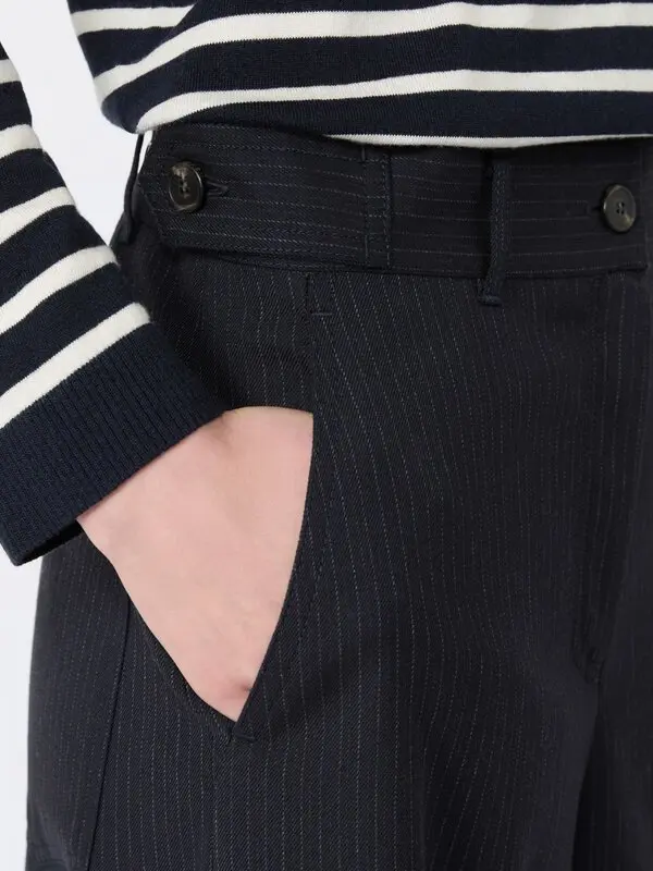 Max Mara Wool And Cotton Gabardine Trousers