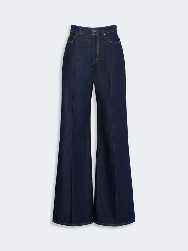 Max Mara Cotton Denim Palazzo Jeans