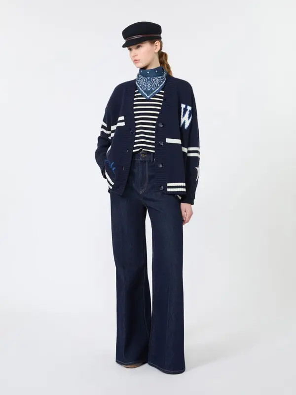 Max Mara Cotton Denim Palazzo Jeans