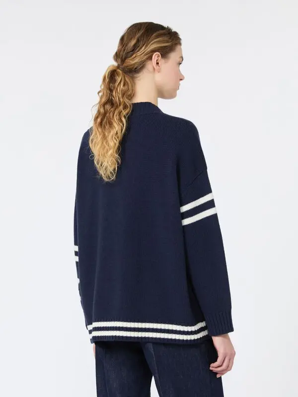 Max Mara Jacquard Wool Cardigan