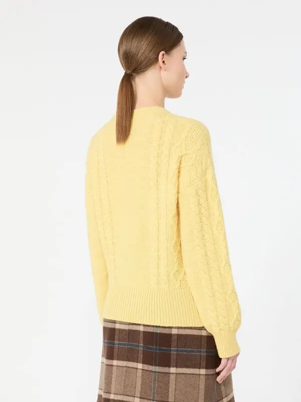 Max Mara Cable Knit Wool Yarn Jumper