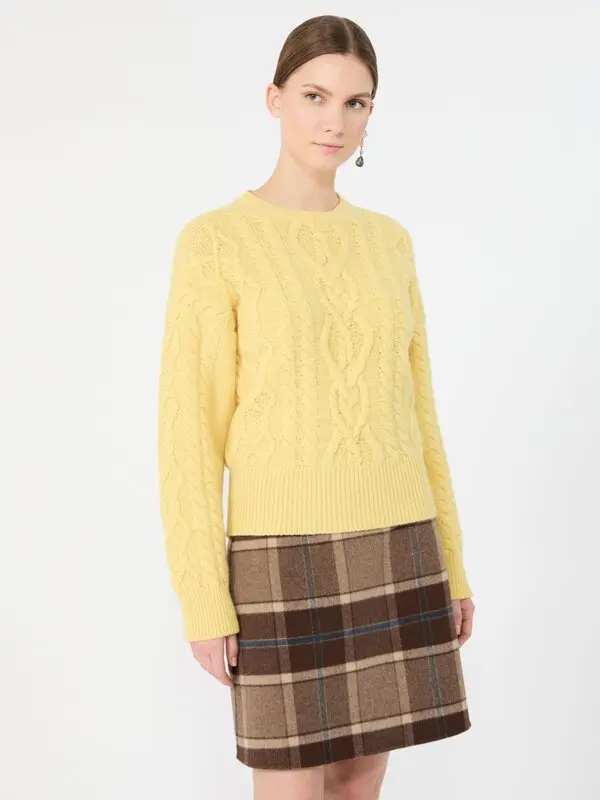 Max Mara Cable Knit Wool Yarn Jumper