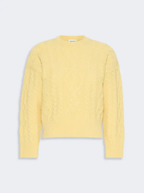 Max Mara Cable Knit Wool Yarn Jumper