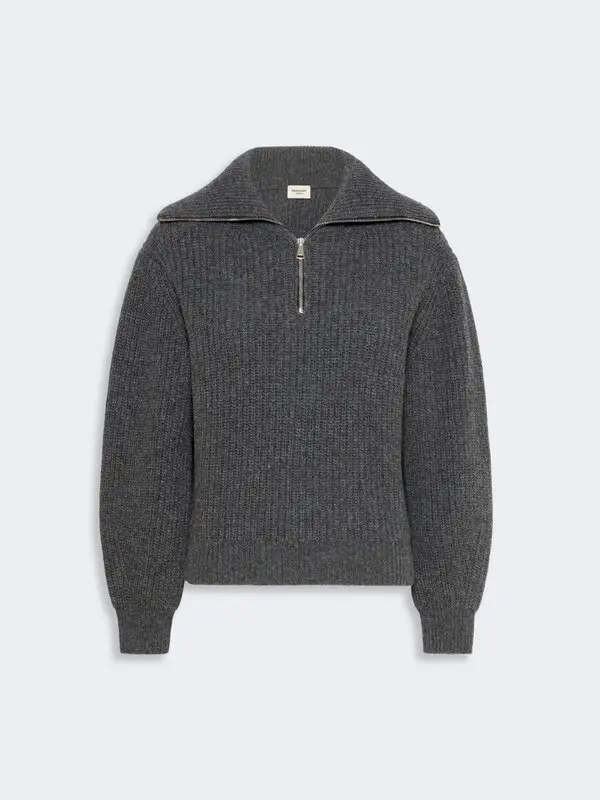 Max Mara Wool Zip-up Roll-neck Jumper