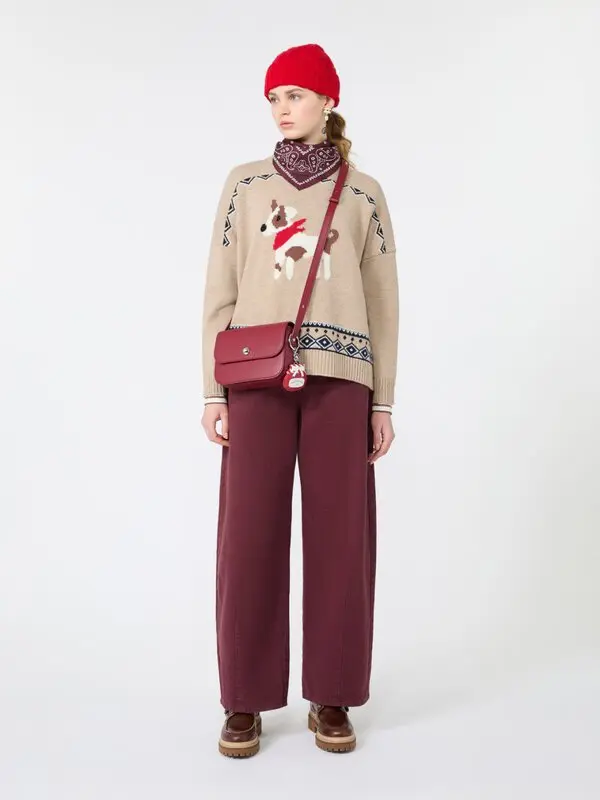 Max Mara Loose Jumper In Wool Jacquard