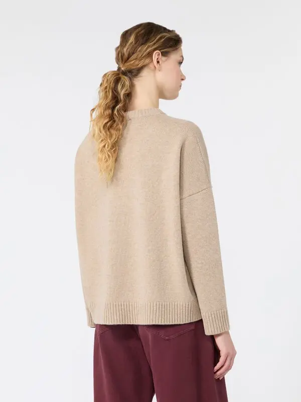 Max Mara Loose Jumper In Wool Jacquard