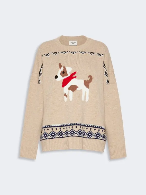 Max Mara Loose Jumper In Wool Jacquard