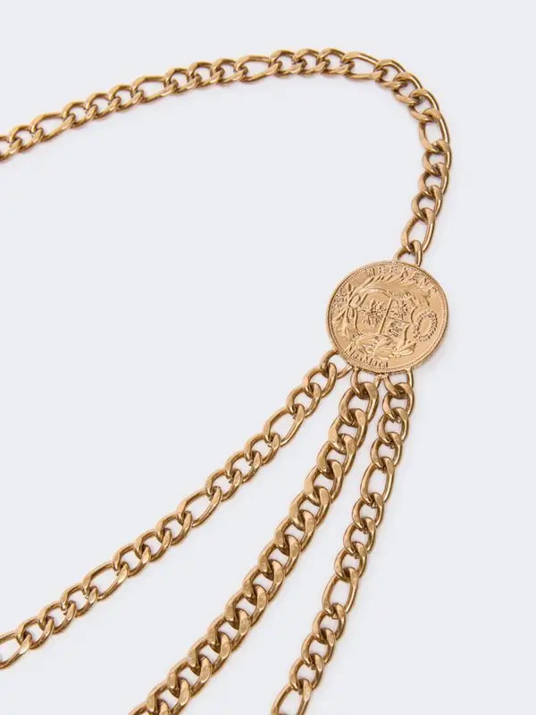 Max Mara Jeweled Metal Belt
