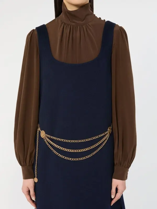 Max Mara Jeweled Metal Belt