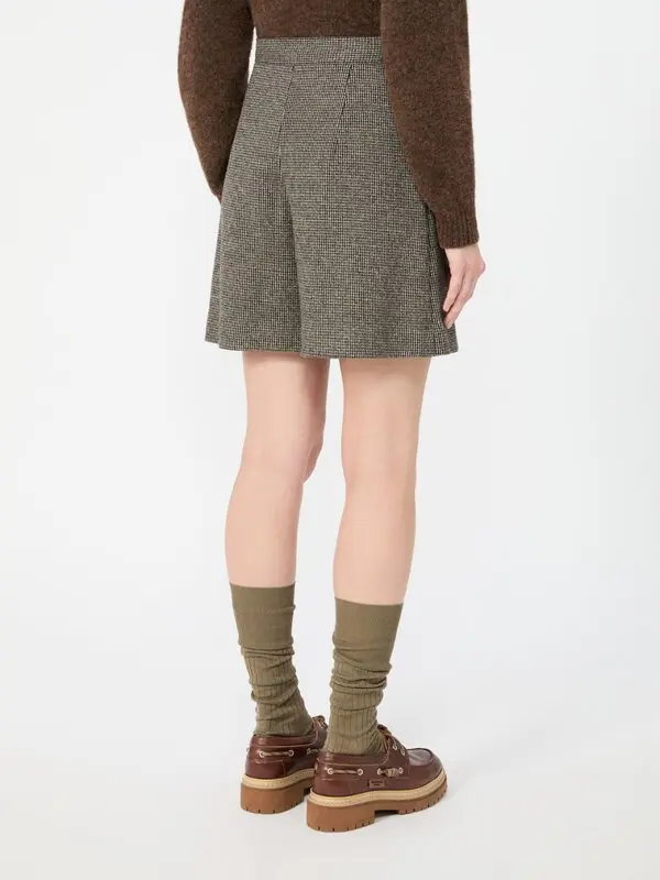 Max Mara Short Culottes In Micro Jacquard Jersey