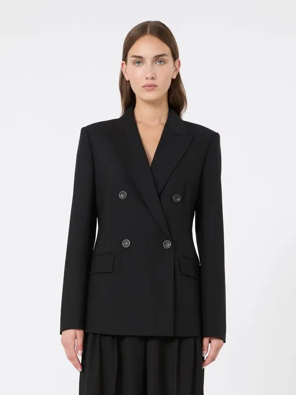 Max Mara Double-breasted Wool Twill Blazer