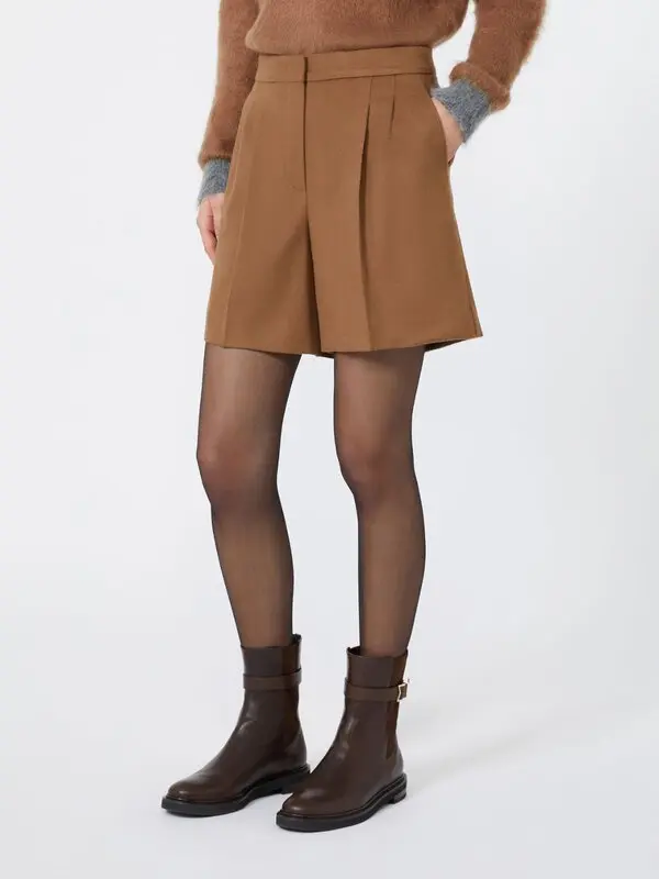 Max Mara Wool Broadcloth Shorts