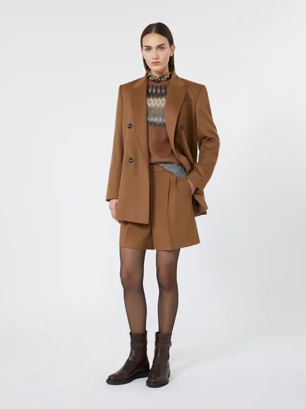 Max Mara Wool Broadcloth Shorts