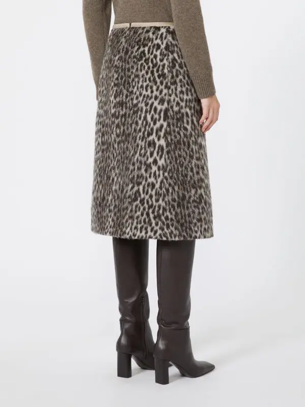 Max Mara Jacquard Wool And Alpaca Calf-length Skirt