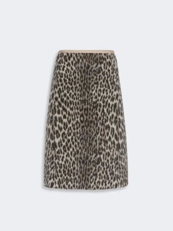 Max Mara Jacquard Wool And Alpaca Calf-length Skirt